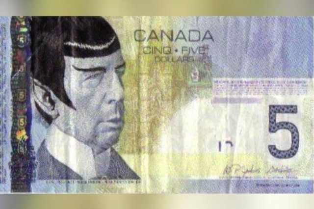 Canadians ‘Spocking’ $5 bills to remember Nimoy | Entertainment