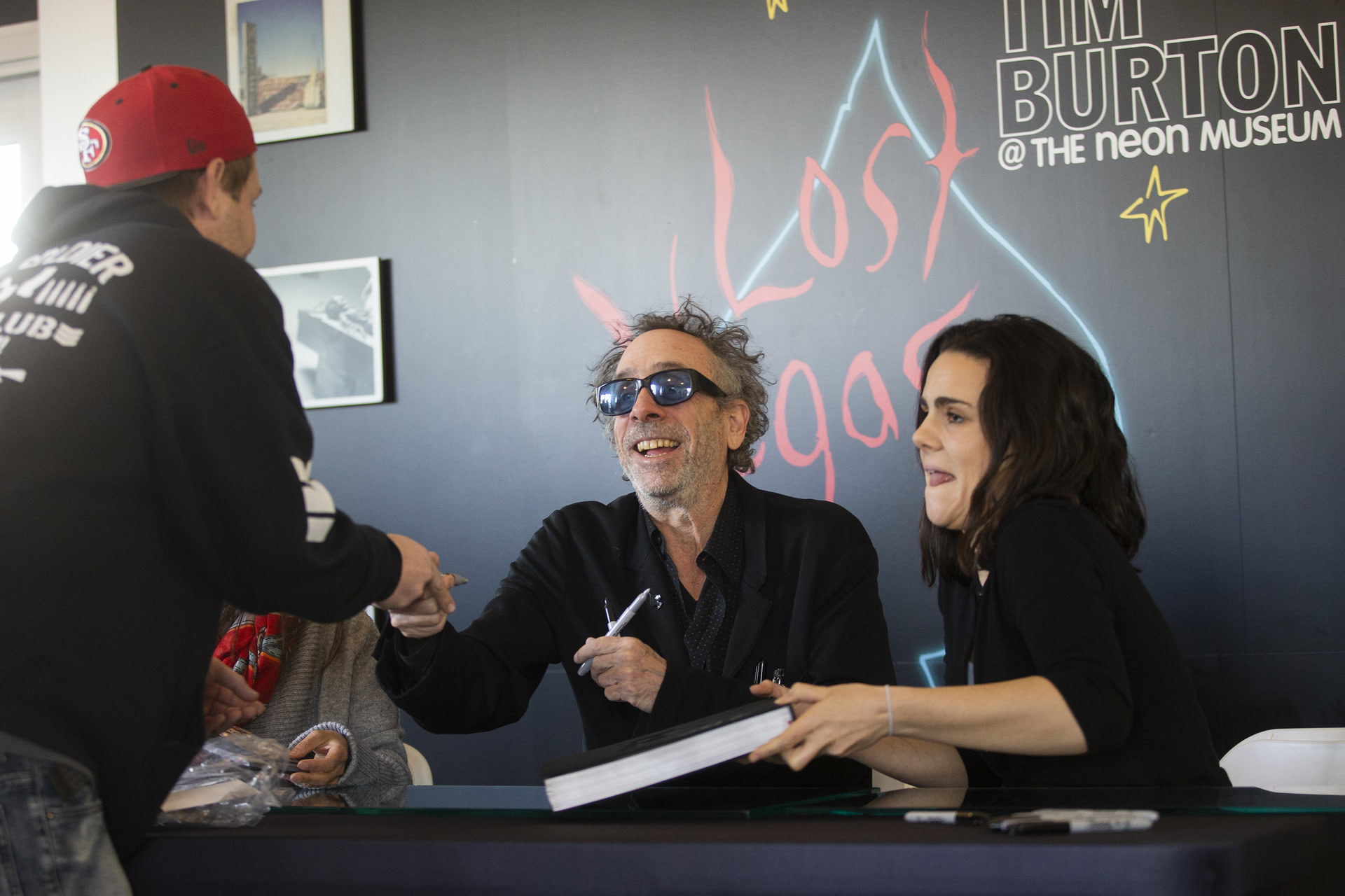 Tim Burton signs books — and a birthday card — at Las Vegas Neon Museum ...