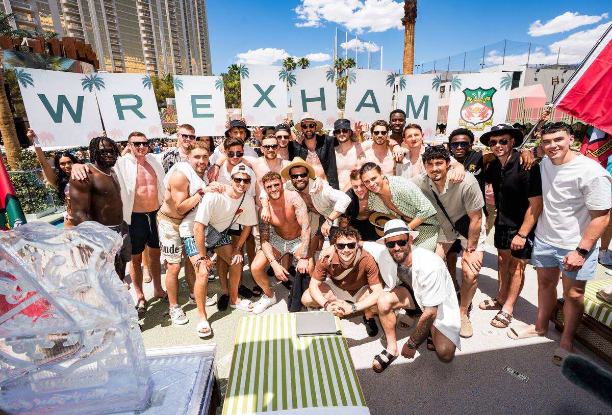 Wrexham’s Las Vegas Strip party: Lift mishap, pyro, flowing champagne ...