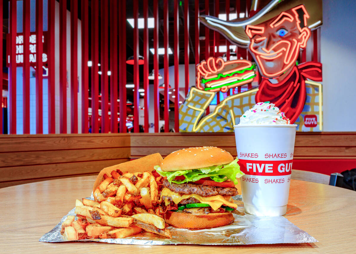 Five Guys opens 1st-of-its-kind location on the Las Vegas Strip ...